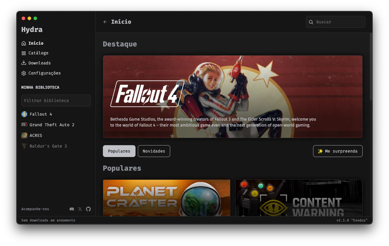 Hydra Launcher: Hydra is a game launcher with its own embedded ...