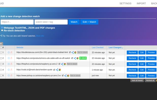 changedetection.io: The best and simplest free open source website change detection monitoring ...