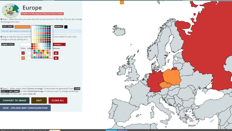 Map Chart: Make your own custom maps with colors and descriptions of ...