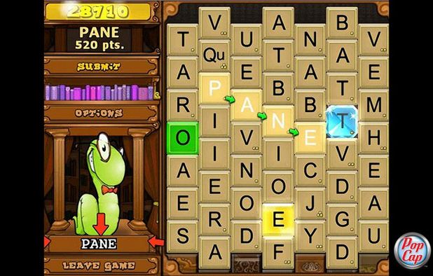 Bookworm (by PopCap): Bookworm is a word-forming puzzle game by PopCap ...
