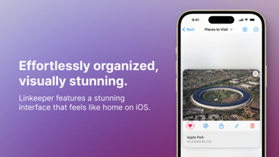 Linkeeper: A URL bookmarking app, featuring deep integration into the OS, iCloud Sync ...