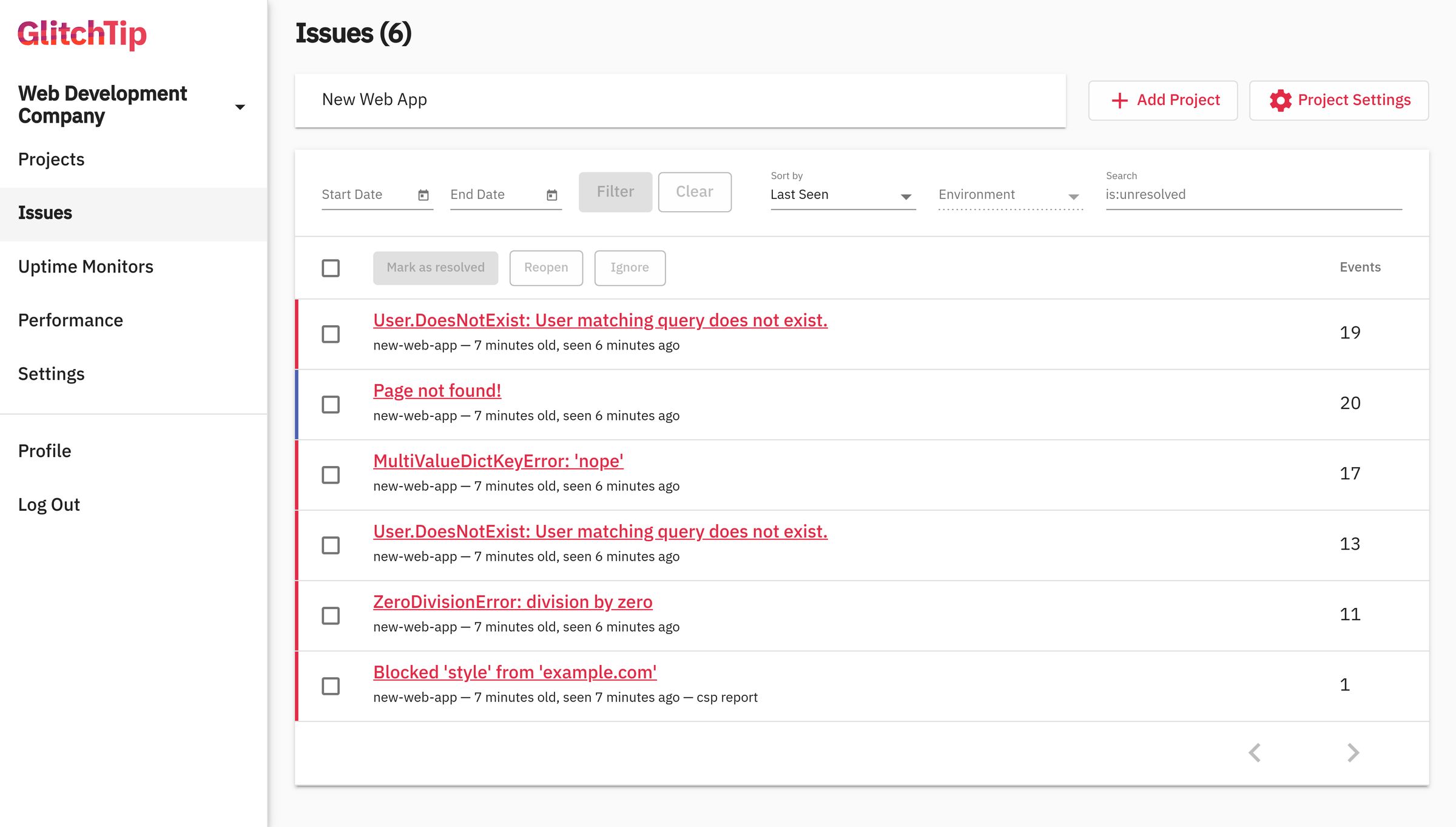 GlitchTip: Open source, Sentry API compatible application monitoring platform | AlternativeTo