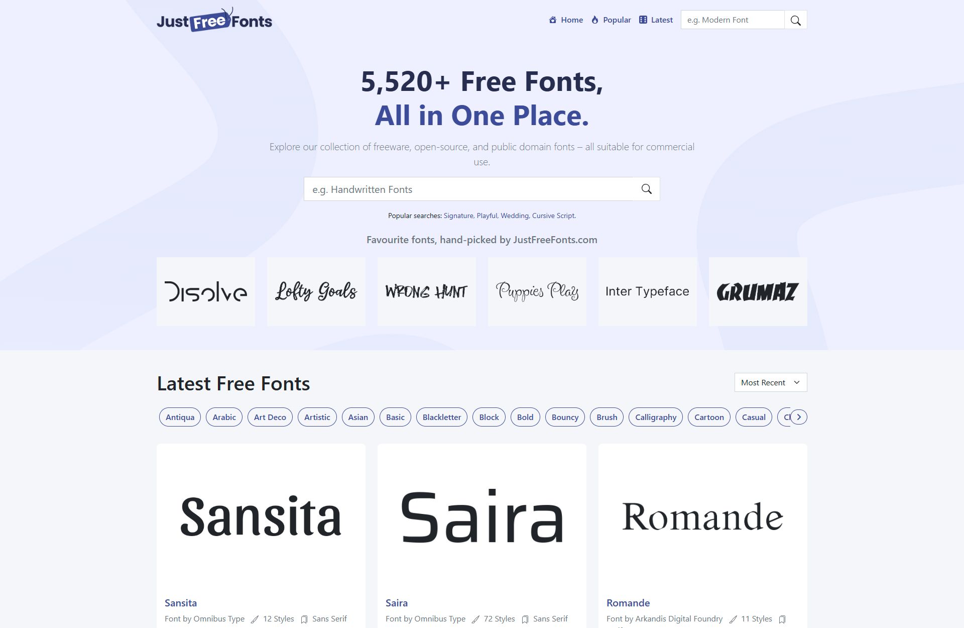 Just Free Fonts Alternatives: Top 10 Font Library Tools & Similar ...