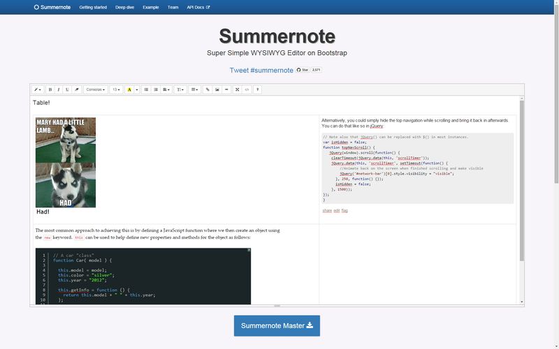 Summernote: Reviews, Features, Pricing & Download | AlternativeTo