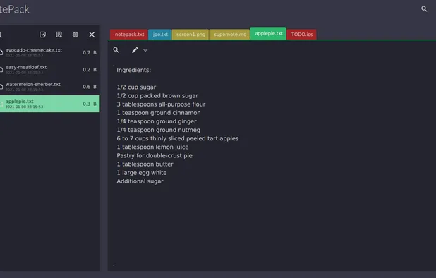 Notepack: Privacy oriented, without vendor lock in note organizer, todo ...