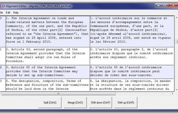 LF Aligner: Helps translators create translation | AlternativeTo