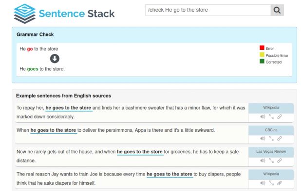 Sentence Stack The Free Linguistic Search Engine For Improving Your English With Sentence
