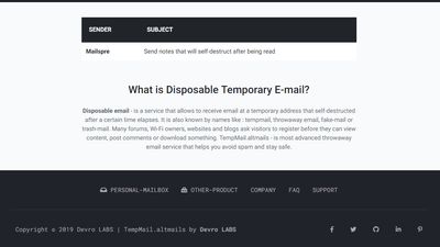 TempMail.altmails: App Reviews, Features, Pricing & Download | AlternativeTo