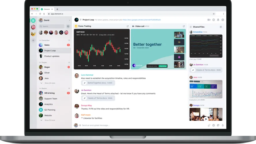 Element: Secure collaboration and messaging app based on the Matrix ...