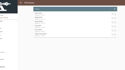 Plot Factory: Online story planner, organizer, and writing application ...