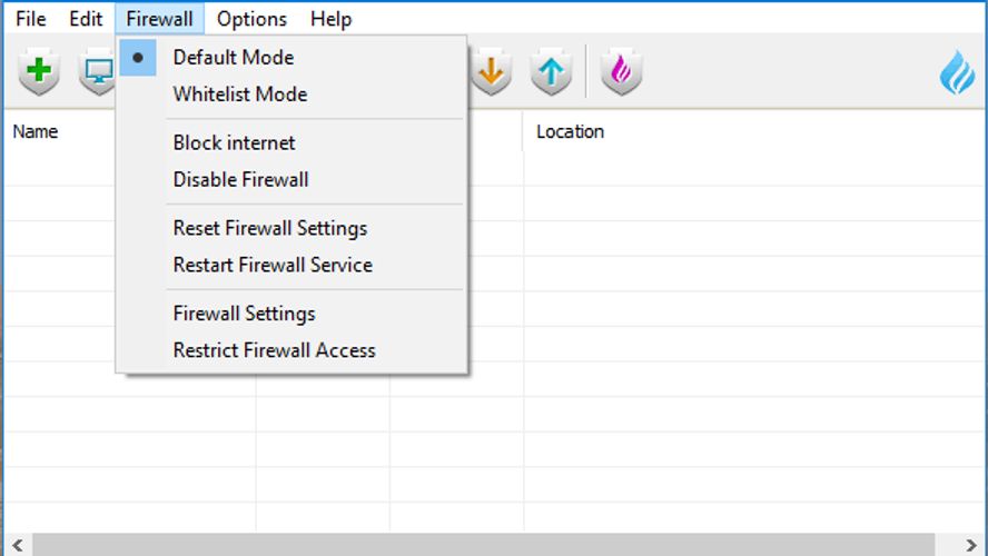 Firewall App Blocker Friendly User Interface For Blocking Selected Applications Through Built