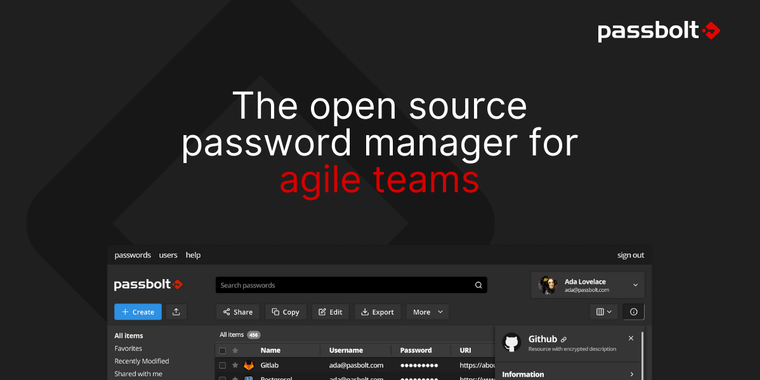 Passbolt: Open source password manager for teams. | AlternativeTo