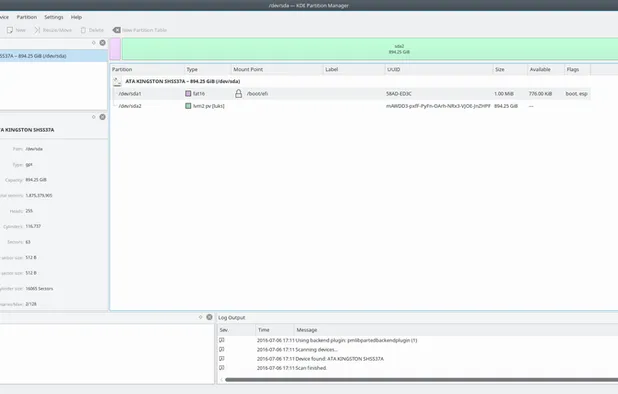 KDE Partition Manager: Utility program to help you manage the disk ...
