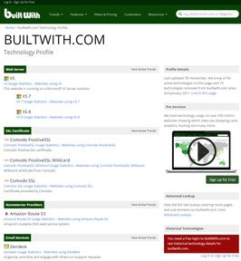 BuiltWith: Web technology information profiler tool | AlternativeTo