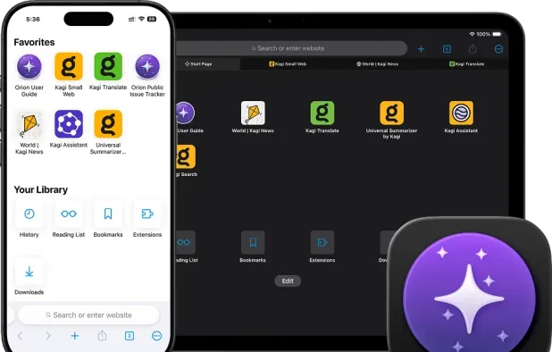 Orion Browser: Orion is a WebKit-based browser which focuses on privacy ...