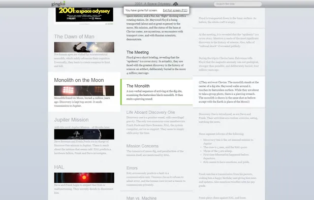 Gingko Writer: Text editor that uses a tree-like structure to help you organize and visualize ...