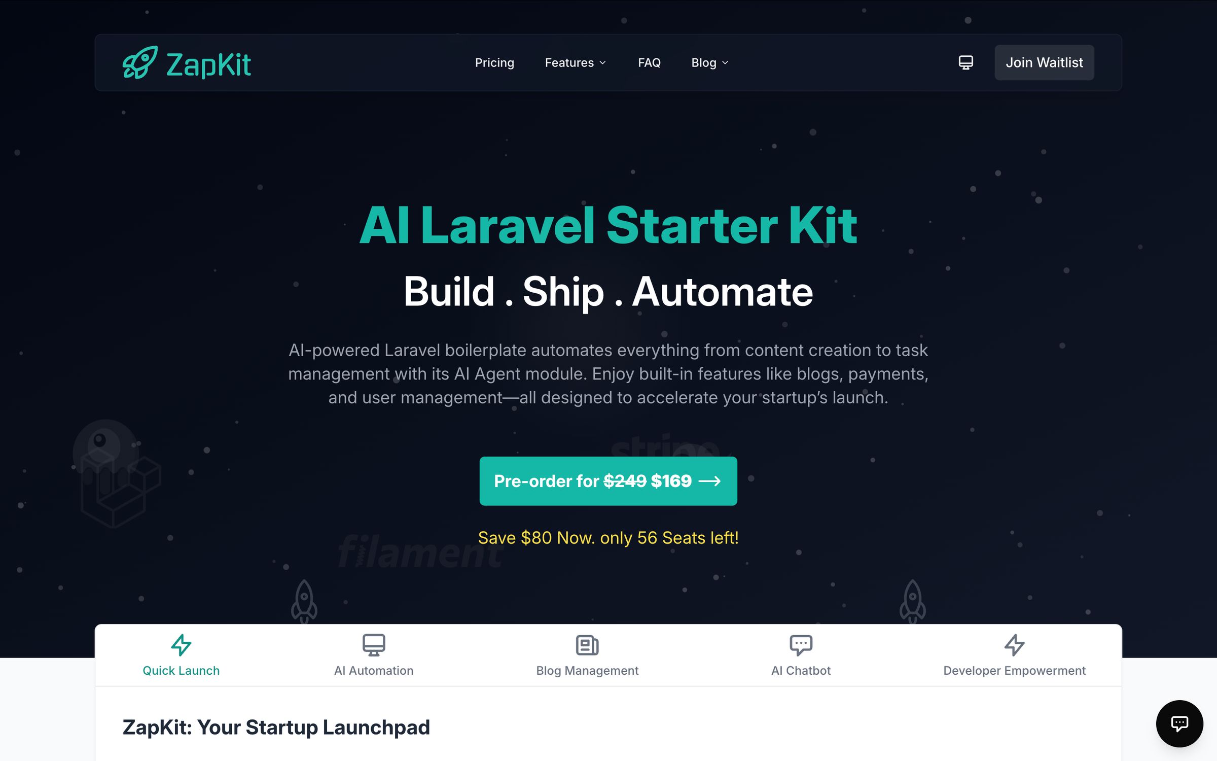 ZapKit: AI-powered Laravel boilerplate that streamlines startup ...