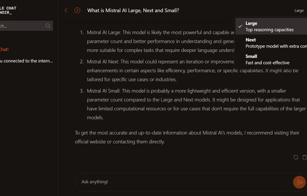 Mistral Le Chat: Le Chat is a conversational entry point to interact ...