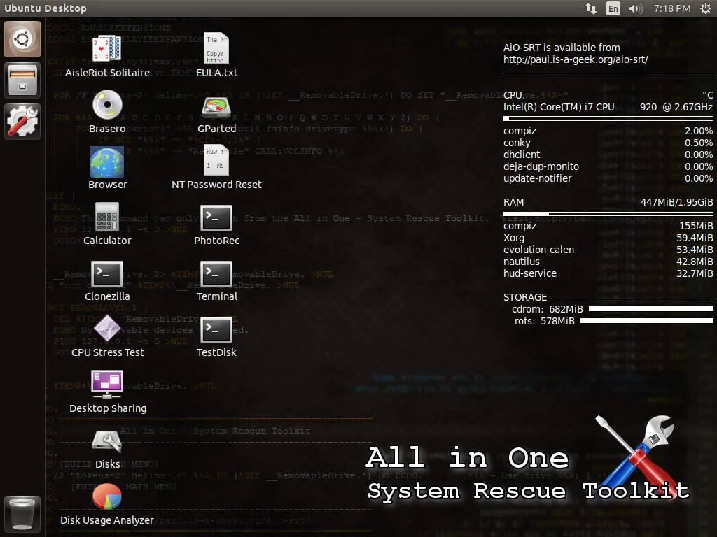 All in One – System Rescue Toolkit: This utility disc is designed to ...