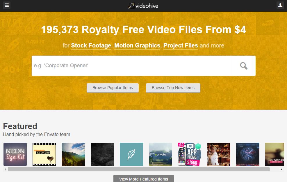 VideoHive Alternatives and Similar Sites / Apps | AlternativeTo