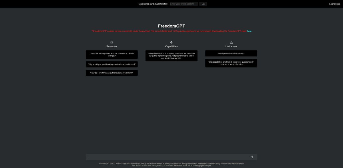 FreedomGPT: Reviews, Features, Pricing & Download | AlternativeTo