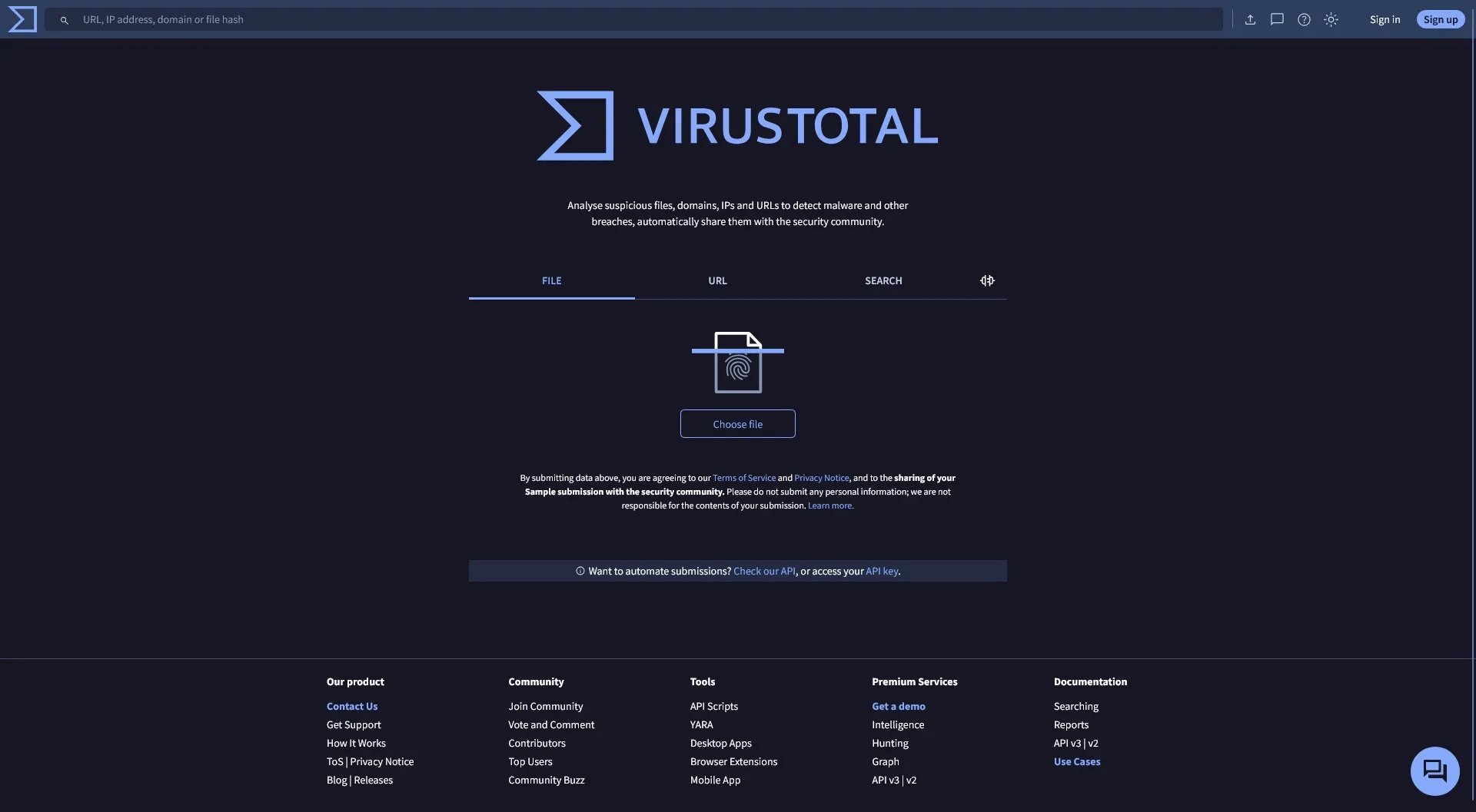VirusTotal: Free online malware detection service for analyzing suspicious files and URLs ...