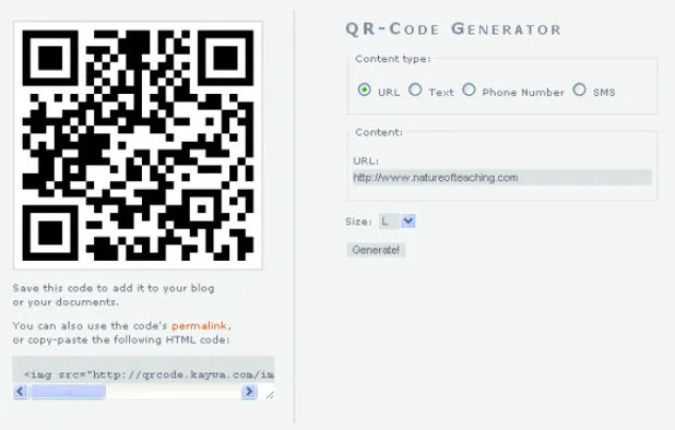 Kaywa QR Code: QR-Code Generator | AlternativeTo