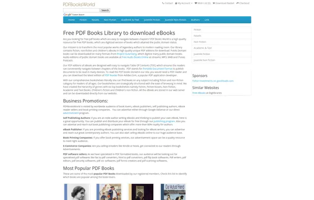PDFBooksWorld: Free pdf books on fiction, non-fiction, academic ...