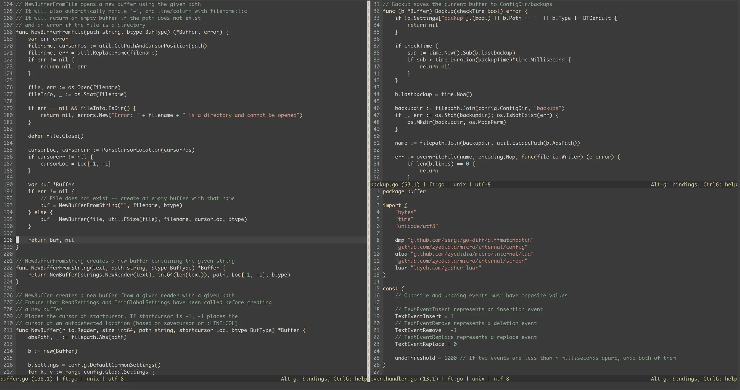 Micro: Terminal-based text editor that aims to be easy to use and ...
