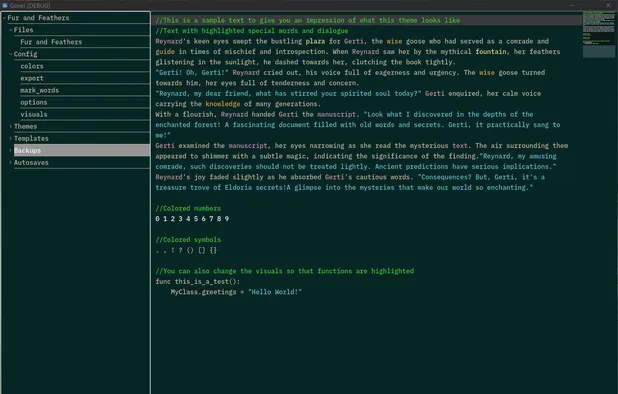 Govel: Lightweight novel writing and organizing software designed with ...