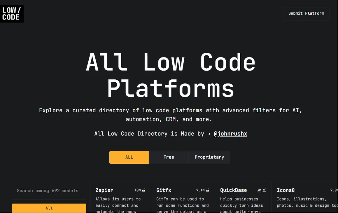Low Code Platforms Alternatives and Similar Sites & Apps | AlternativeTo