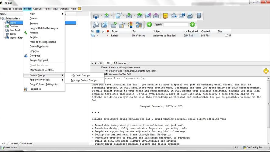 The Bat: ! is a secure email client software, built to protect your ...