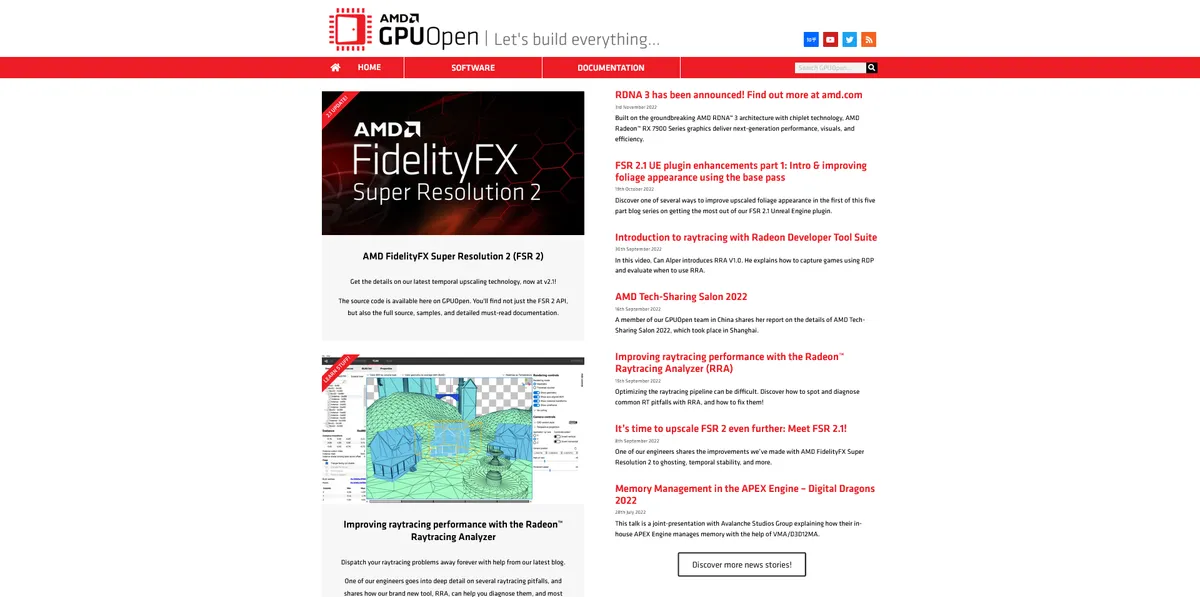 AMD GPU Open Alternatives: Top 1 Game Development Tools and similar apps | AlternativeTo
