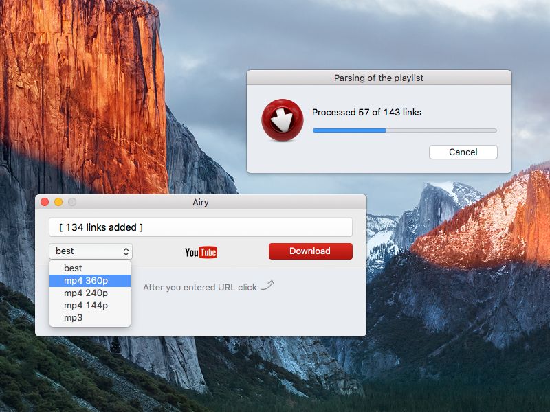 Airy YouTube Downloader: YouTube video downloader for Mac with the ...
