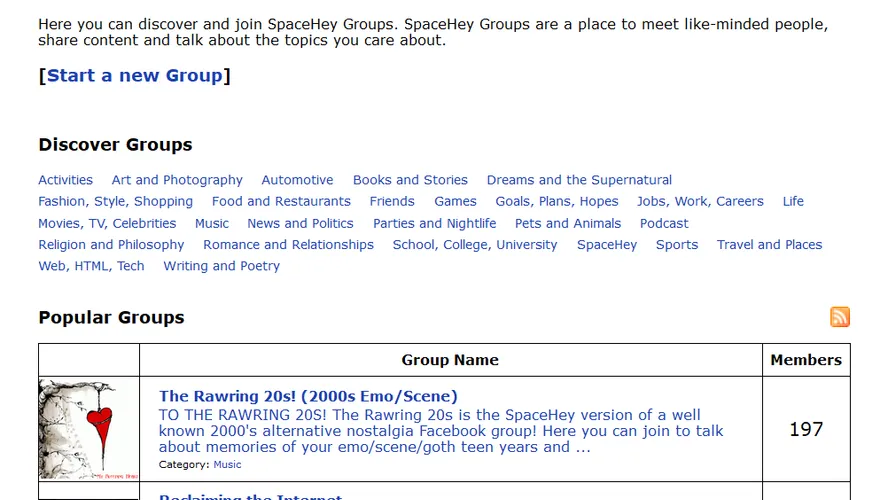 SpaceHey: Friendly online community for you and your friends that lets ...
