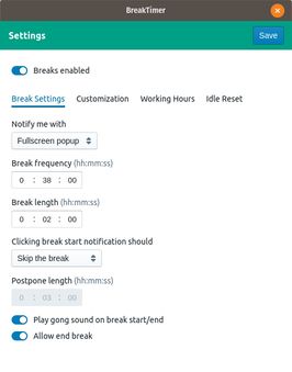 BreakTimer: Save yourself from RSI and eye-strain | AlternativeTo