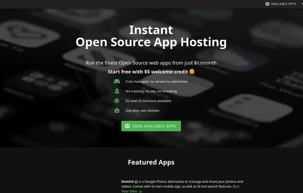 Pikapods: Instant Open Source App Hosting. | AlternativeTo