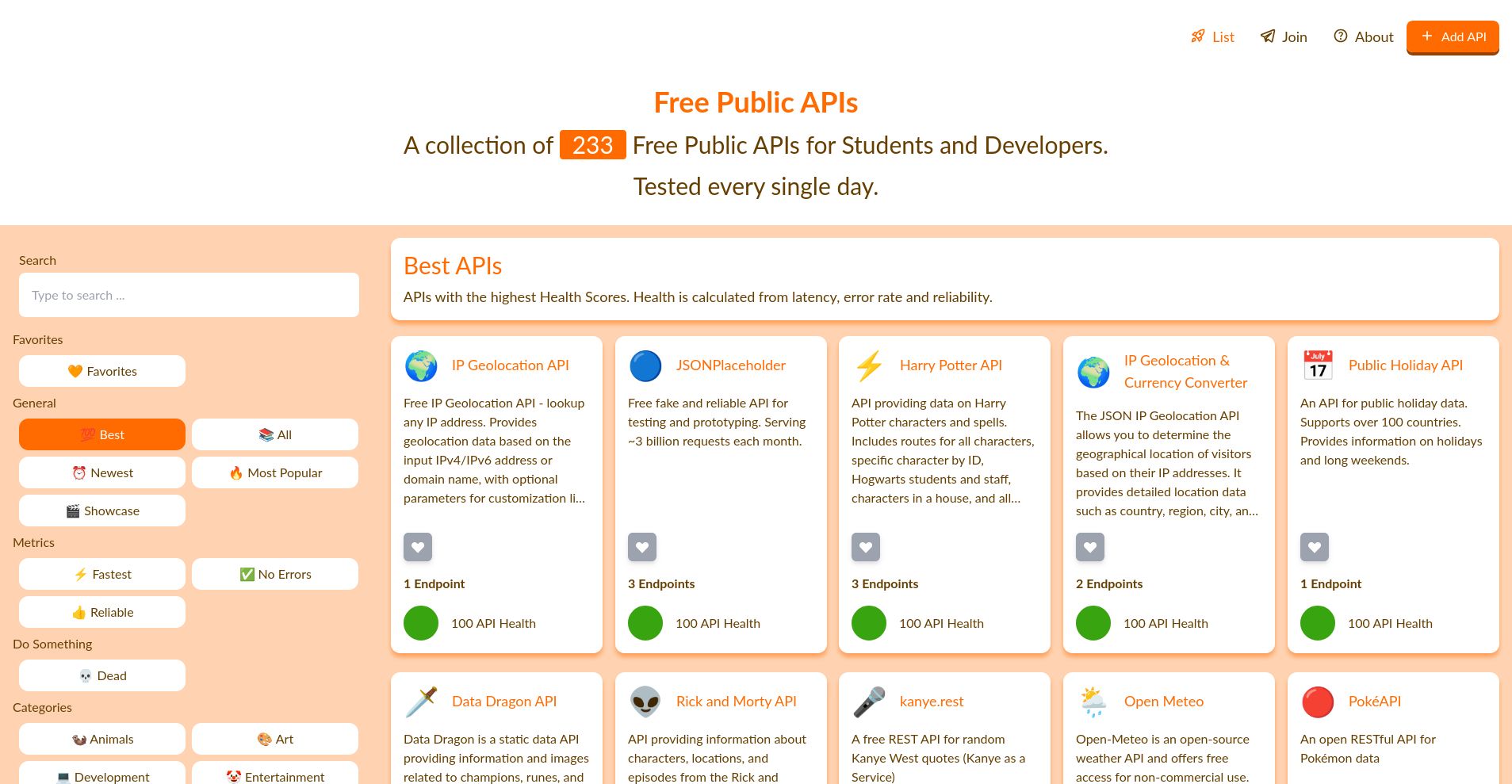 Free Public APIs Alternatives and Similar Sites & Apps | AlternativeTo