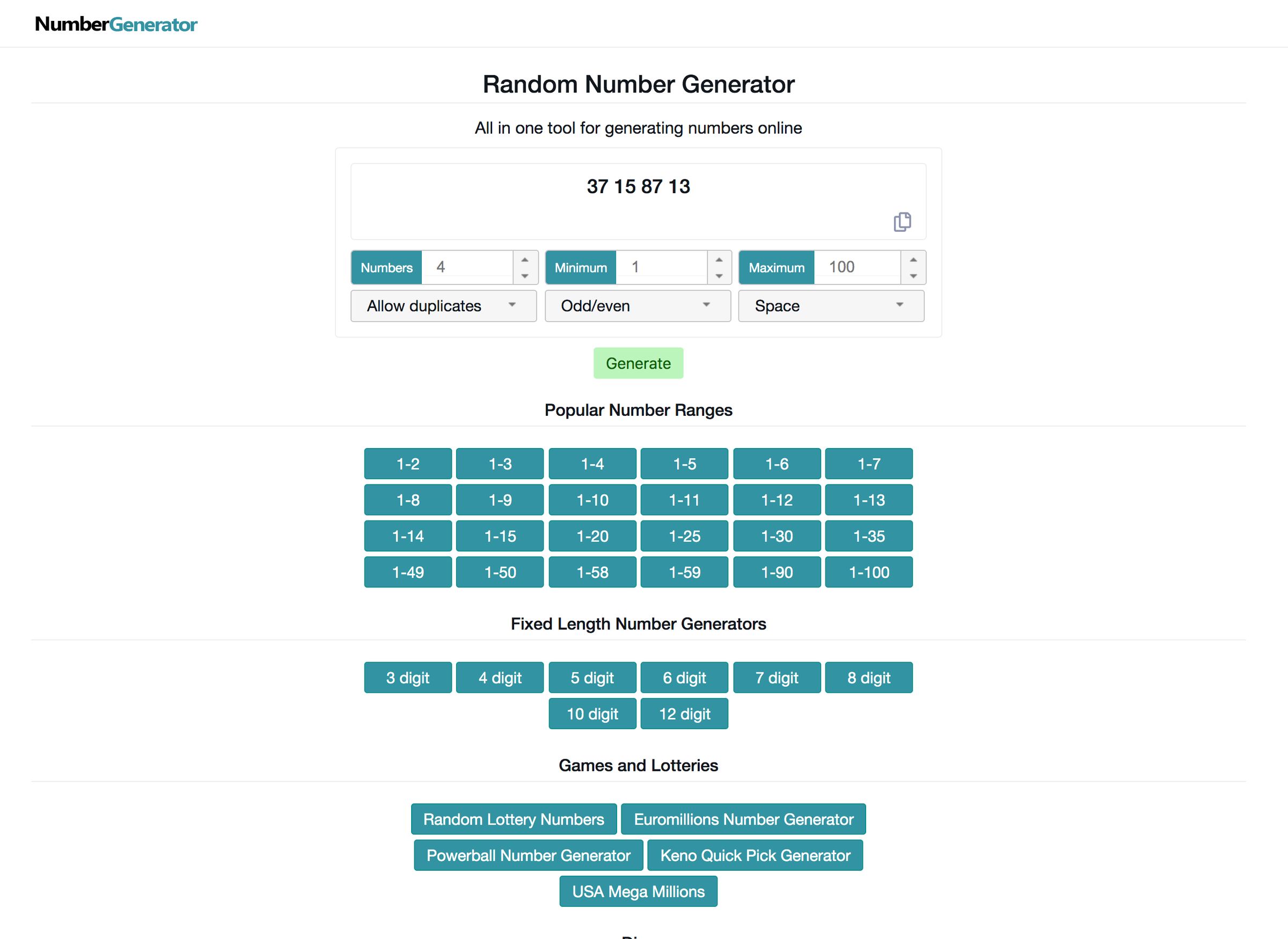 NumberGenerator Alternatives and Similar Sites & Apps | AlternativeTo