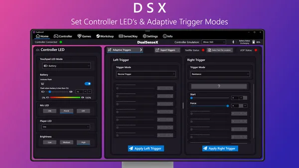 DualSenseX: Connect your DualSense Controller, use Adaptive Triggers ...