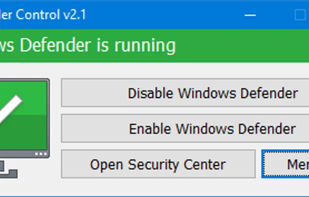 Defender Control - Sordum: Defender Control is a small Portable ...
