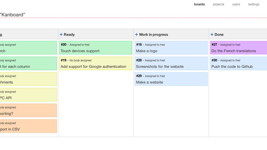 Kanboard: Free and open source Kanban project management software ...