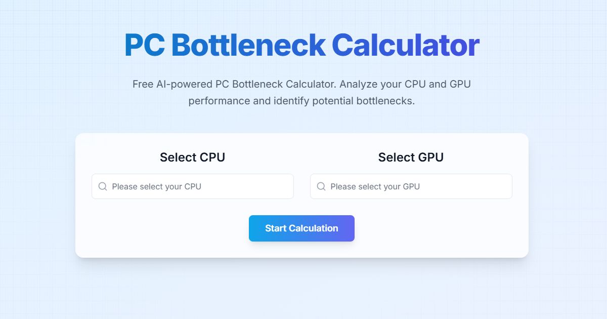CalBottleneck Alternatives and Similar Sites & Apps | AlternativeTo