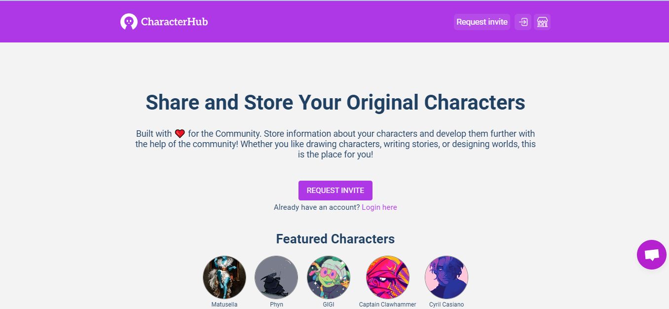 CharacterHub: A social network designed for original characters, fan ...