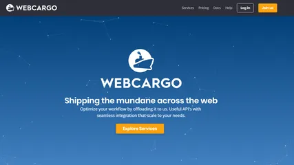WebCargo: Provides robust and responsive REST APIs across all categories, backed up with ...