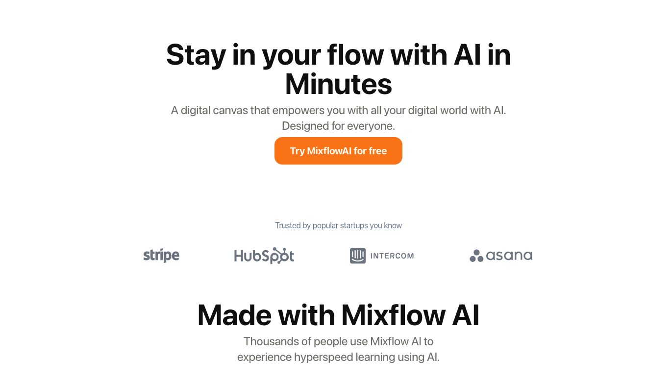 Mixflow.AI: Drop all your files Stay in your flow with AI Save hours ...