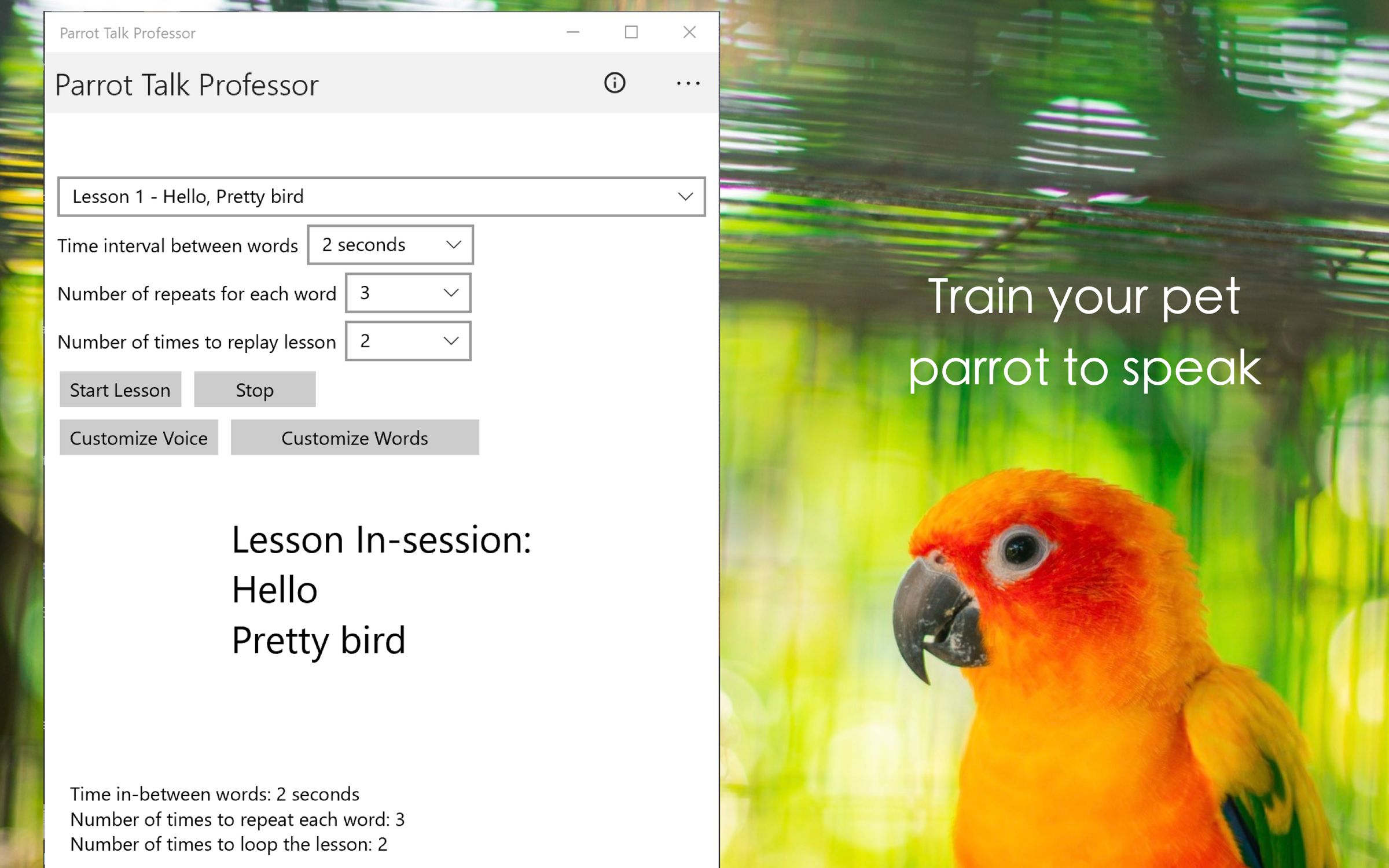 Parrot Talk Professor: Bird training app that teaches your pet parrot ...