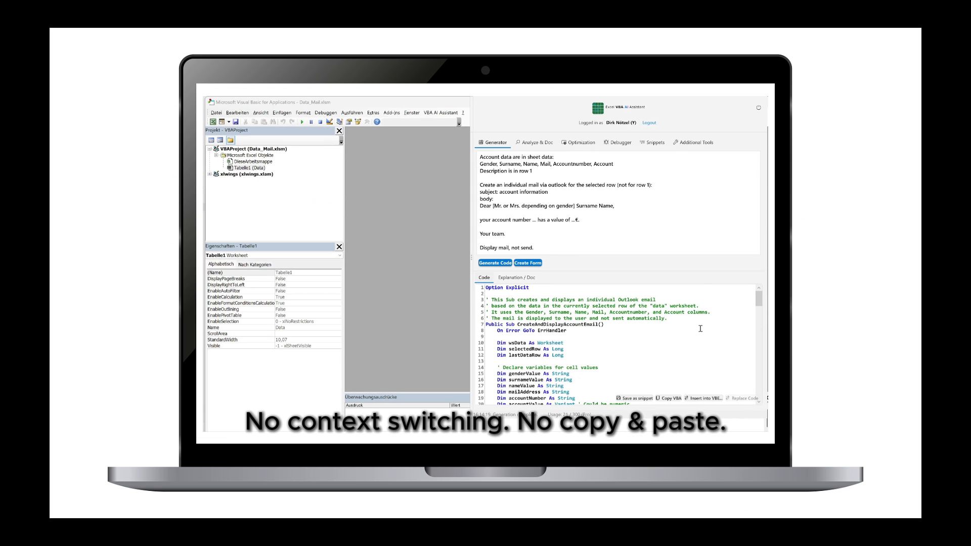 Excel VBA AI Assistant: Integrates AI directly into the Visual Basic ...