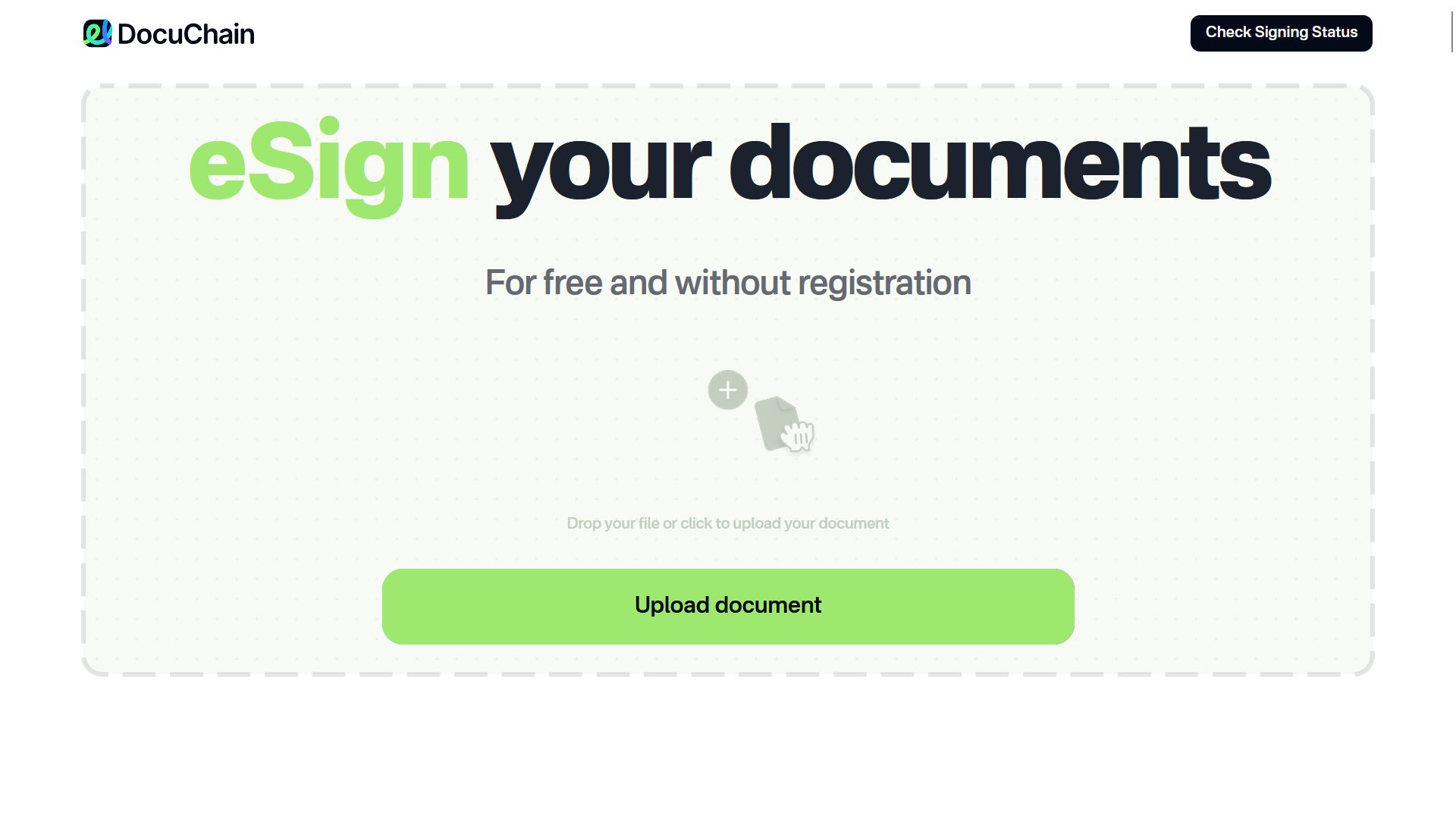 DocuChain: Secure document signing for free without registration | AlternativeTo
