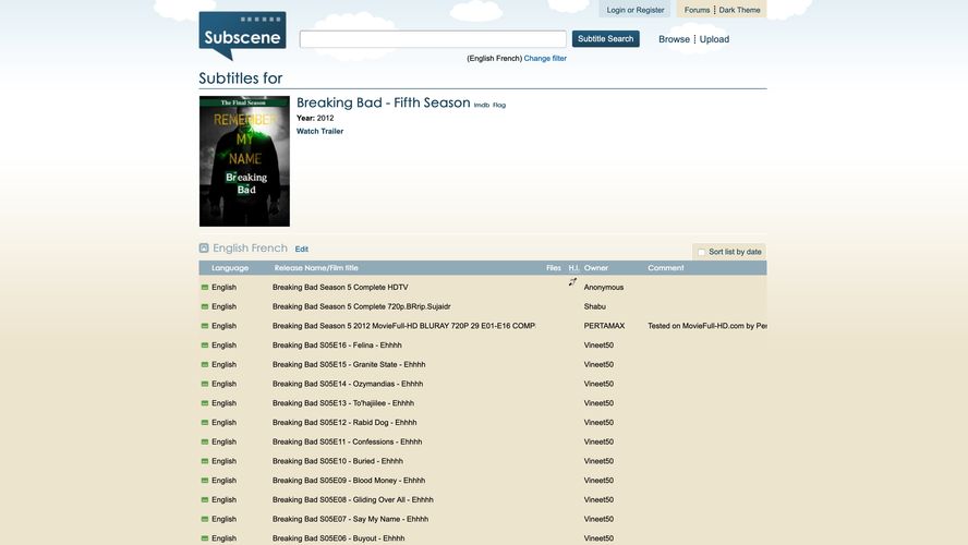 Subscene: Search and download subtitles for TV series and movies in ...